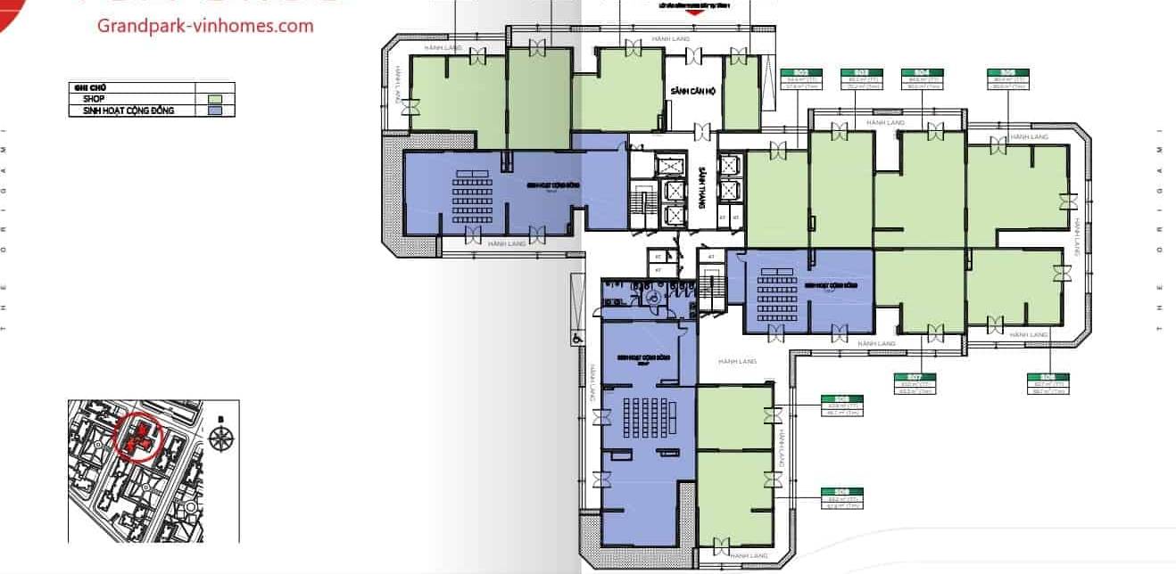 Mặt bằng S702 Vinhomes Grand Park: Thiết kế & Thông tin chi tiết
